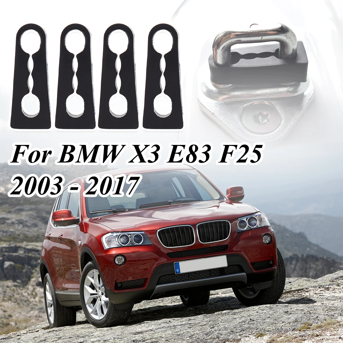 Door Lock Damper Buffer Deadener For BMW X3 E83 F25 2003 2004 2005 2006 ...