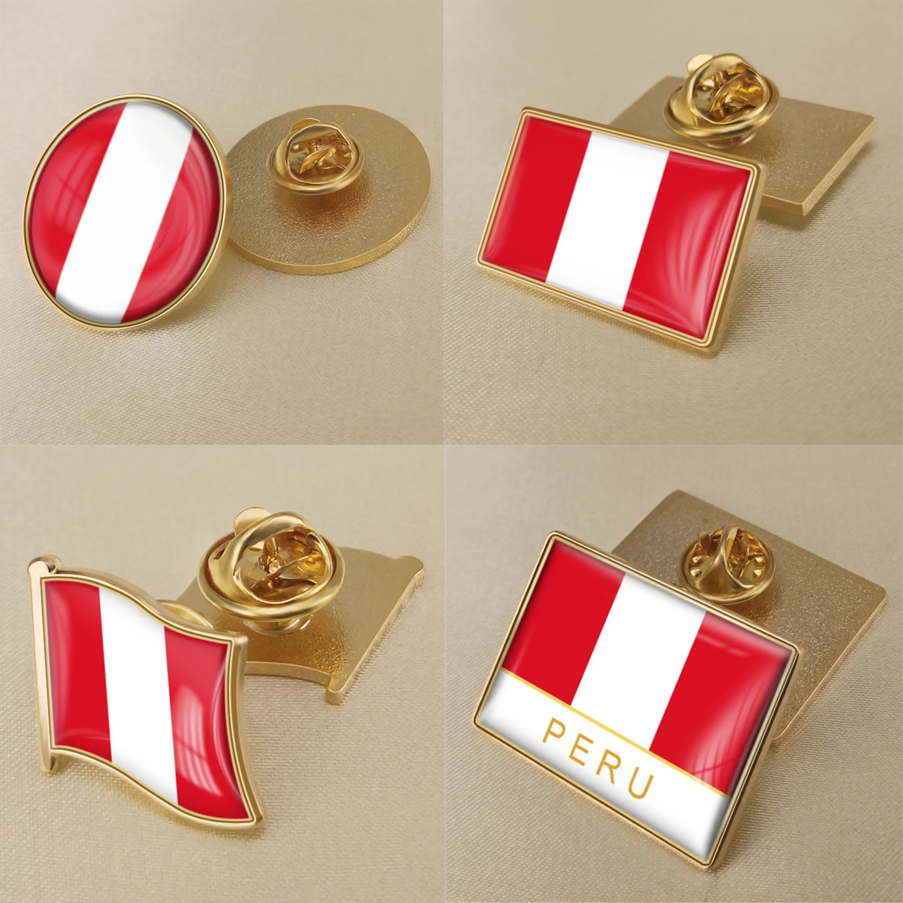 Peru Flag National Emblem Brooch Badges Lapel Pins| | - AliExpress