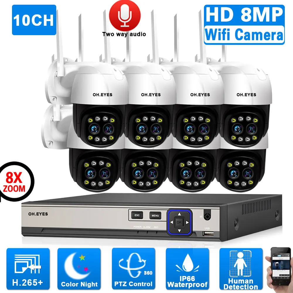 8X-Zoom-4K-Wifi-PTZ-IP-Camera-with-8CH-8MP-POE-NVR-System-Color-Night ...