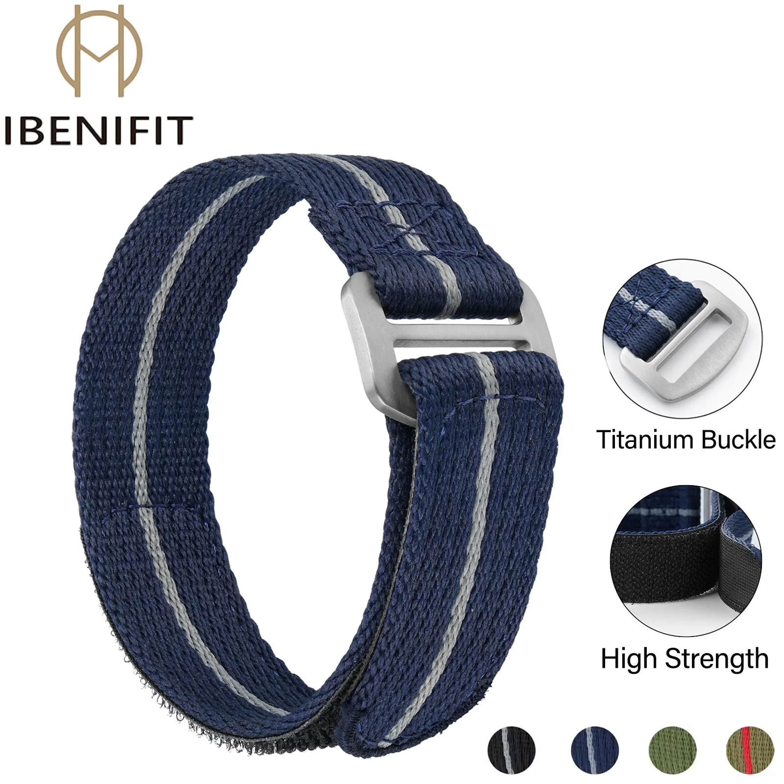 Premium Titanium Buckle Nylon Strap 20mm 22mm Watch Bands Weave ...