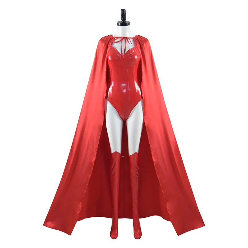 Halloween Scarlet Witch Maximoff Cosplay Costume Adult Women Red ...