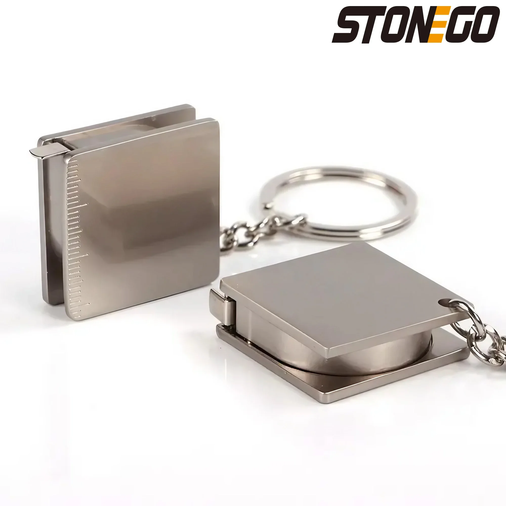 STONEGO-1-unidad-Mini-llavero-telesc-pico-de-acero-inoxidable-cinta-m ...