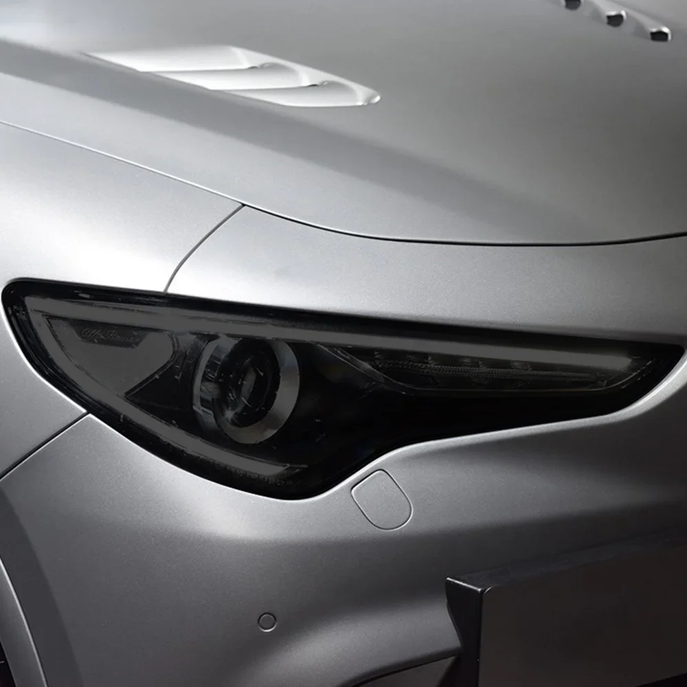 2Pcs-Car-Headlight-Protective-Film-Headlamp-Transparent-Black-TPU-Sticker-For-Alfa-Romeo-Giulia ...