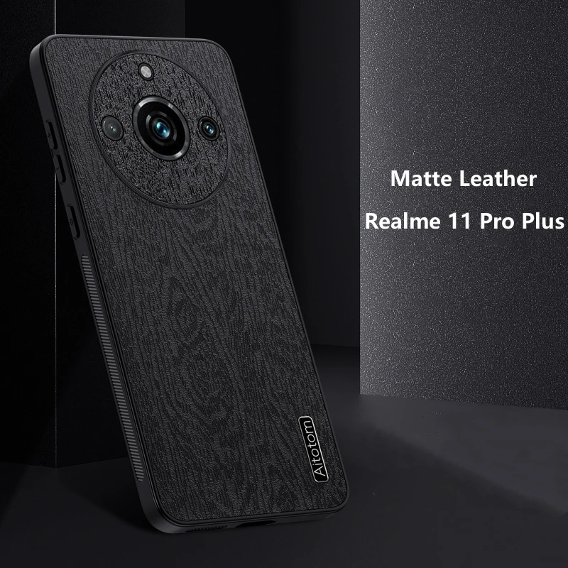 For-Realme-11-Pro-Plus-Case-PU-Matte-Leather-Phone-Back-Cover-For ...