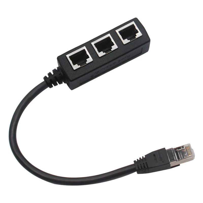 RJ45 Splitter Ethernet LAN Network Adapter RJ45 1 Male to 2/3/4 Female ...