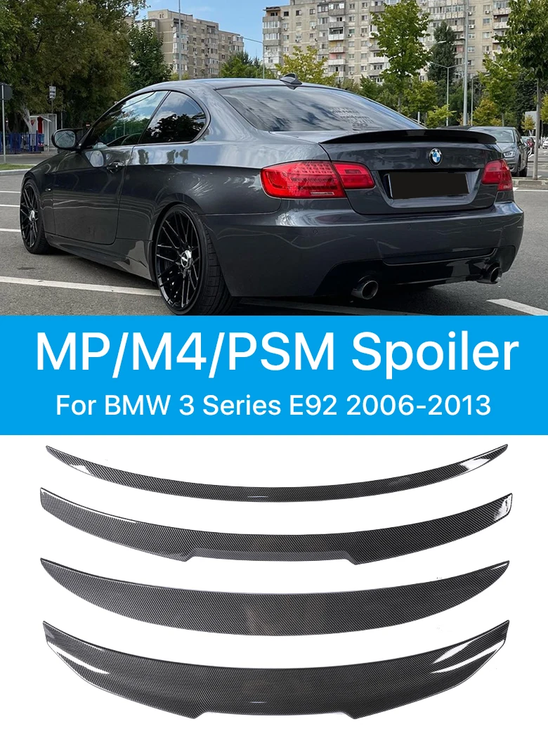 Gloss Black M4 MP PSM Style Roof Spoiler Rear Bumper Lip Trunk Wing ...