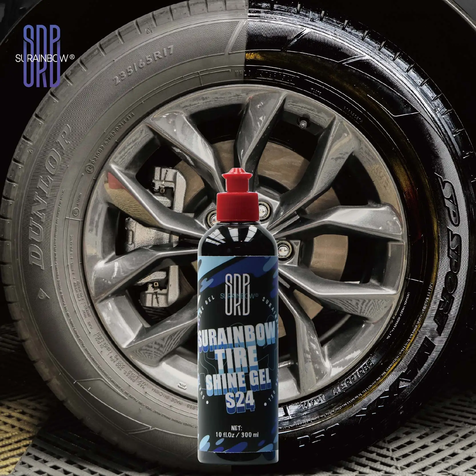 Car Tire Shine Gel and Conditioner, Oil Based Tire Gel, SIO2 & Black ...