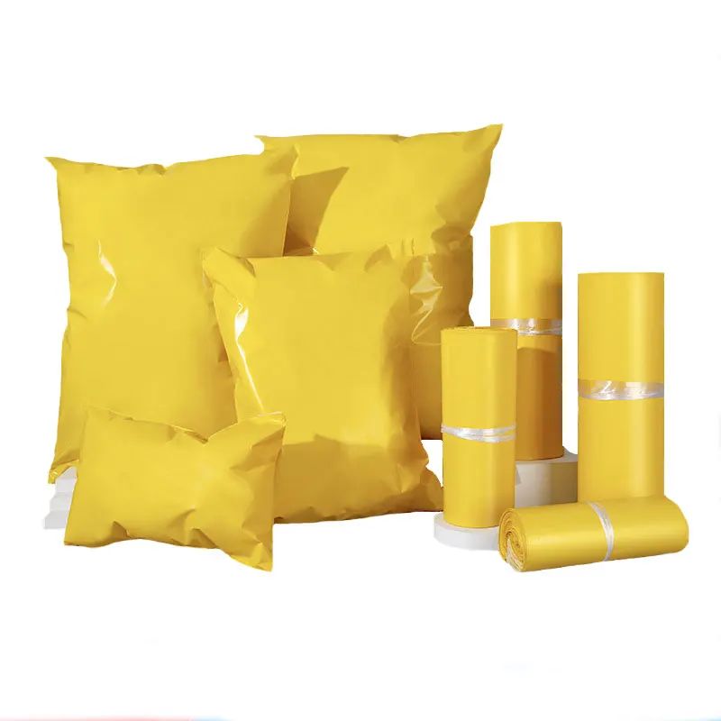 Relcheer 50Pcs Plastic Mailing Ecommerce Pouch Lemon Yellow Clothing ...
