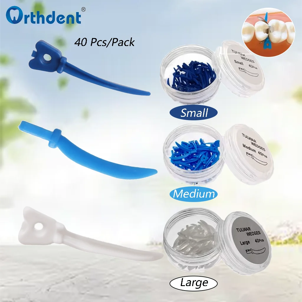 40Pcs-Box-Dental-Tulwar-Wedges-Disposable-Sectional-Matrix-System ...