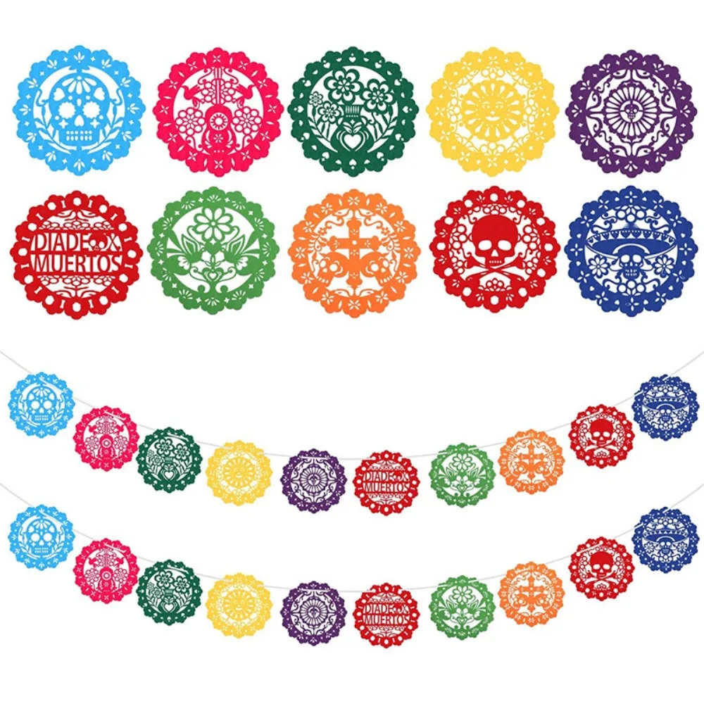 Papel Picado Paper Banners Mexican Party Decorations for Cinco de Mayo ...