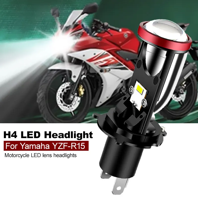 1PCS-For-Yamaha-YZF-R15-Motorcycle-H4-LED-Lens-Headlight-Accessories ...