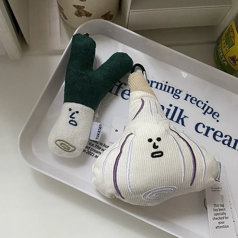 Funny-Expression-Green-Onion-Doll-Keychains-Creative-Plush-Vegetable ...