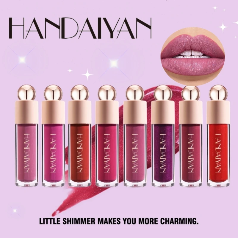 HANDAYAN-Velvet-Matte-Lip-Gloss-8-Colors-Diamond-Shiny-Waterproof-Long ...