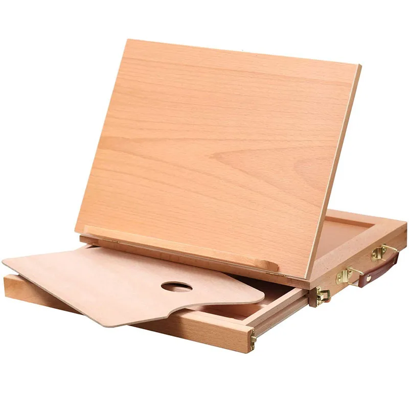 Artist Wood Tabletop Portable Desk Easel with Storage Drawer-Painting ...