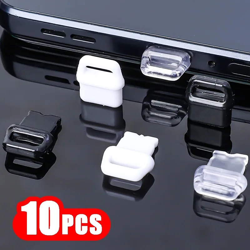 1-10PCS-DIY-Anti-Dust-Plug-Transparent-Charge-Port-Dustplugs-For-IPhone ...