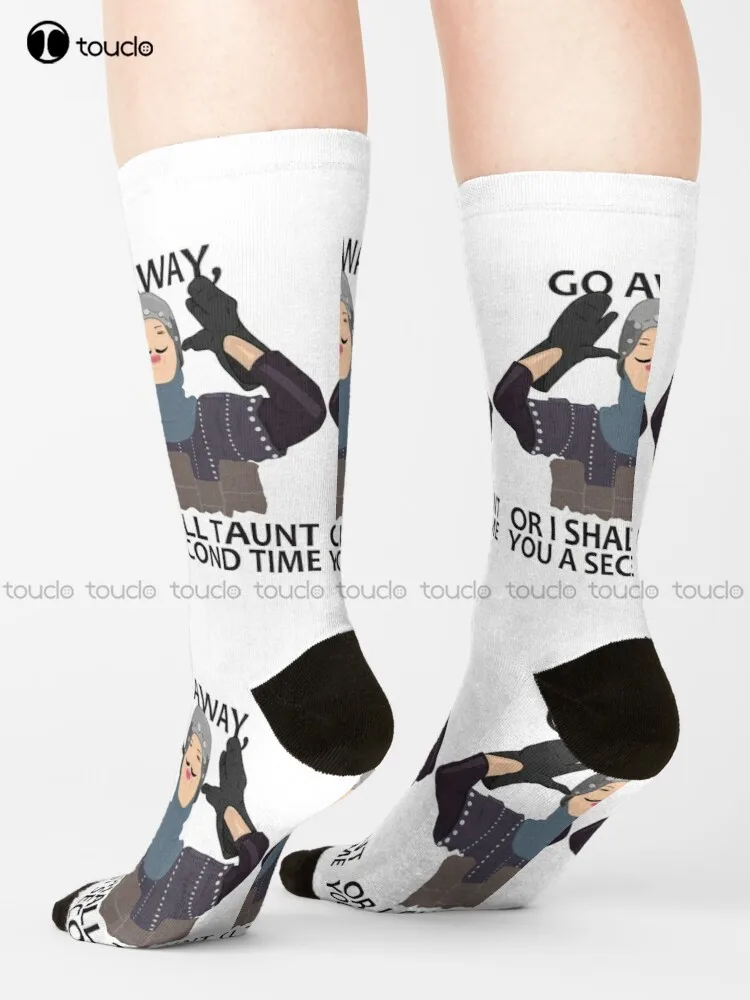 Monty-Python-French-Knight-Go-Away-Socks-Cotton-Socks-For-Men-Cute ...