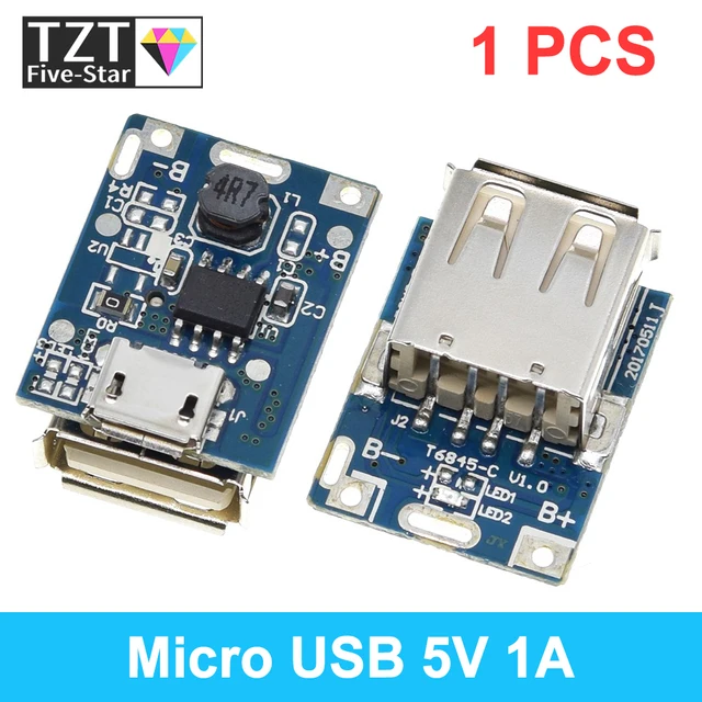 5V Boost Converter Step-Up Power Module Lithium Battery Charging ...