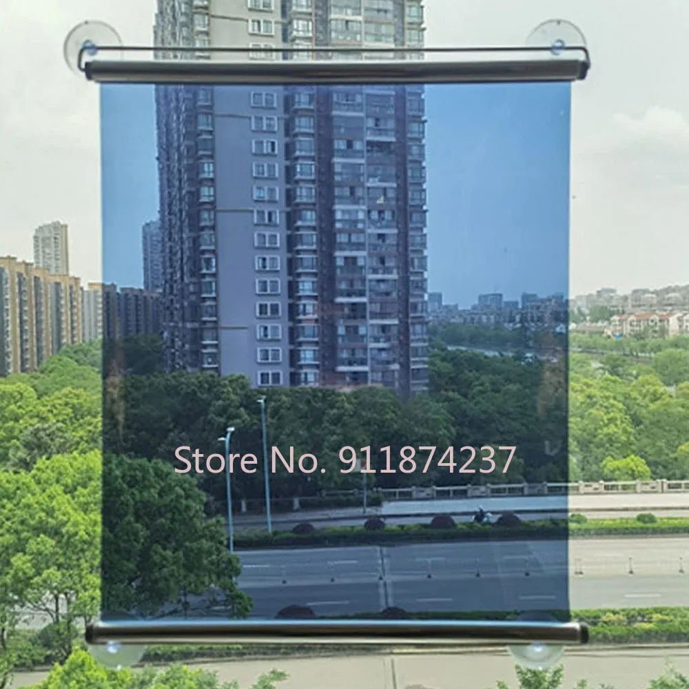 Punch-Free-One-Way-Mirror-Window-Roller-Blinds-Single-Way-Clear-Sun ...