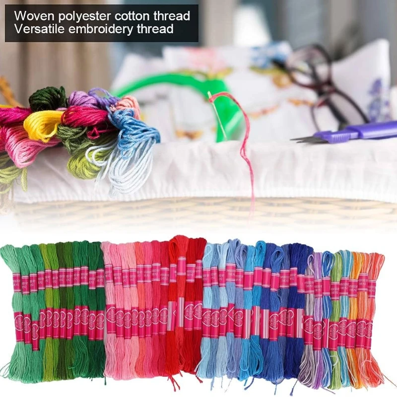 12PCS-DIY-Handmade-Craft-Gradient-Thread-Neeldwork-Accessories-For ...