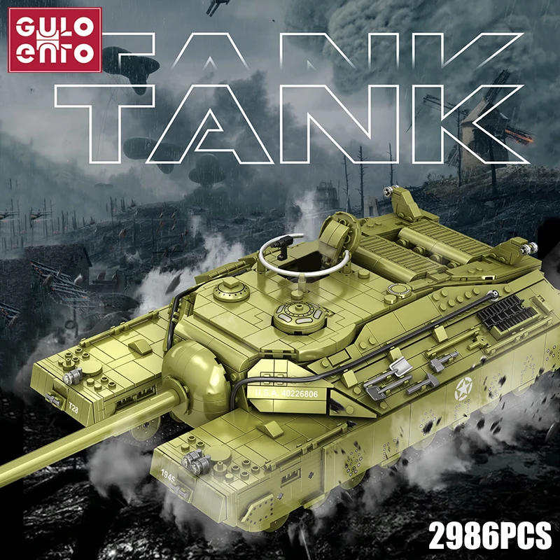 US-T28-Heavy-Tank-Blocks-Building-Set-WW2-Military-Bricks-Weapon ...