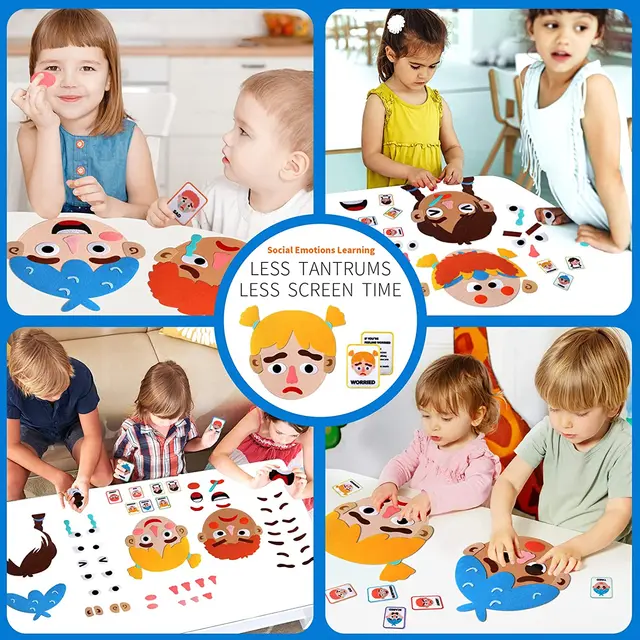 Kids Social Emotional Learning Busy Board with 9 Emotion Cards for ...