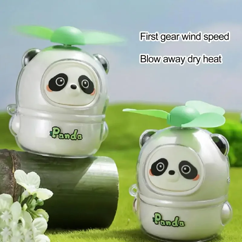 Panda-Handheld-Fan-USB-Rechargeable-Fan-Cartoon-Soft-Leaf-Low-Noise ...