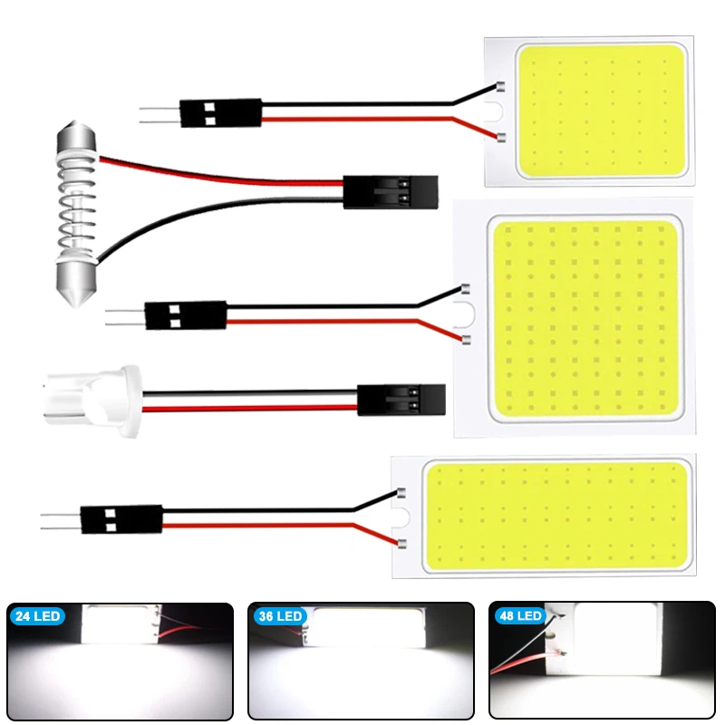 1 PCS C5W C10W Festoon LED Bulb 31mm 36mm 39mm 41mm T10 C5W LED COB ...