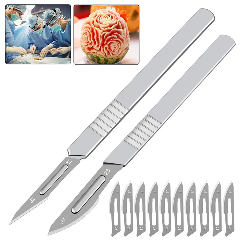 11-23-Carbon-Steel-Carving-Metal-Scalpel-Blades-Handle-Scalpel-DIY ...