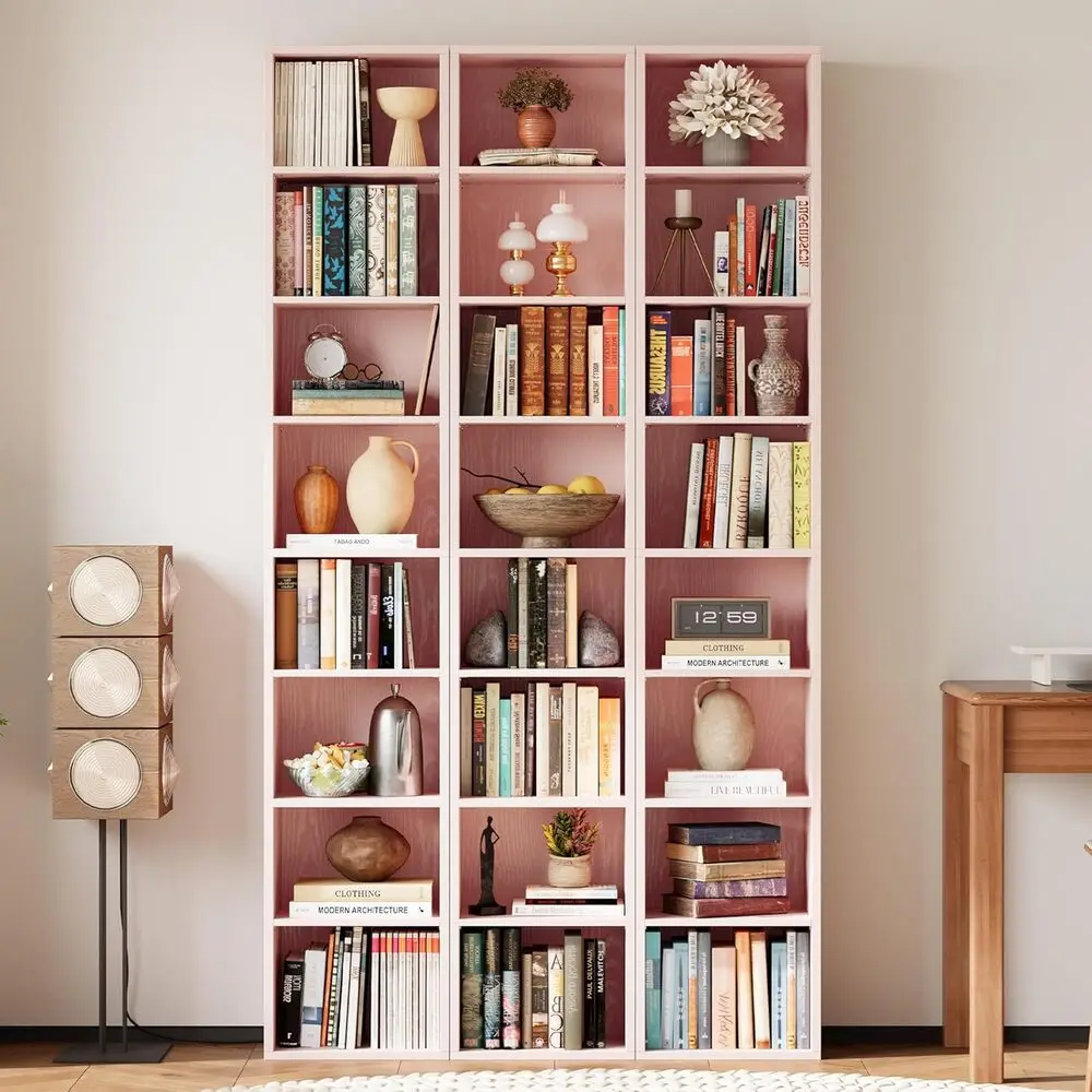 Tall Narrow 8-Tier Corner Bookshelf – Modern Mood Living