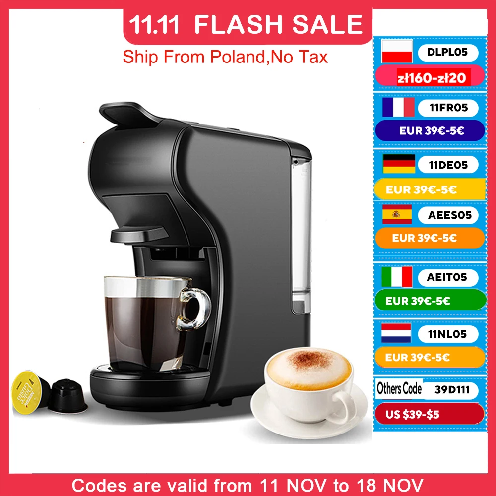 Euro-Espresso-Capsule-Coffee-Machine-Make-1600W-19-Bar-3in1-Multiple ...