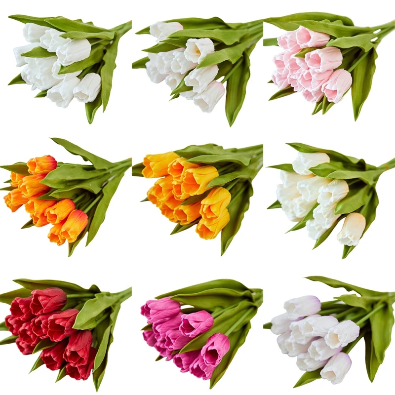 1pcs Tulip Artificial Flower Real Touch Artificial Bouquet foam Fake ...