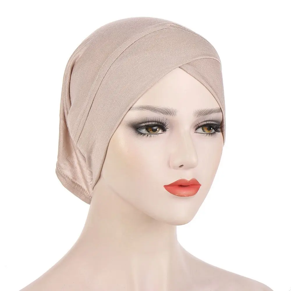 Mercerized-Cotton-Crossed-Forehead-Cap-Polyester-Islamic-Turban-Inner ...