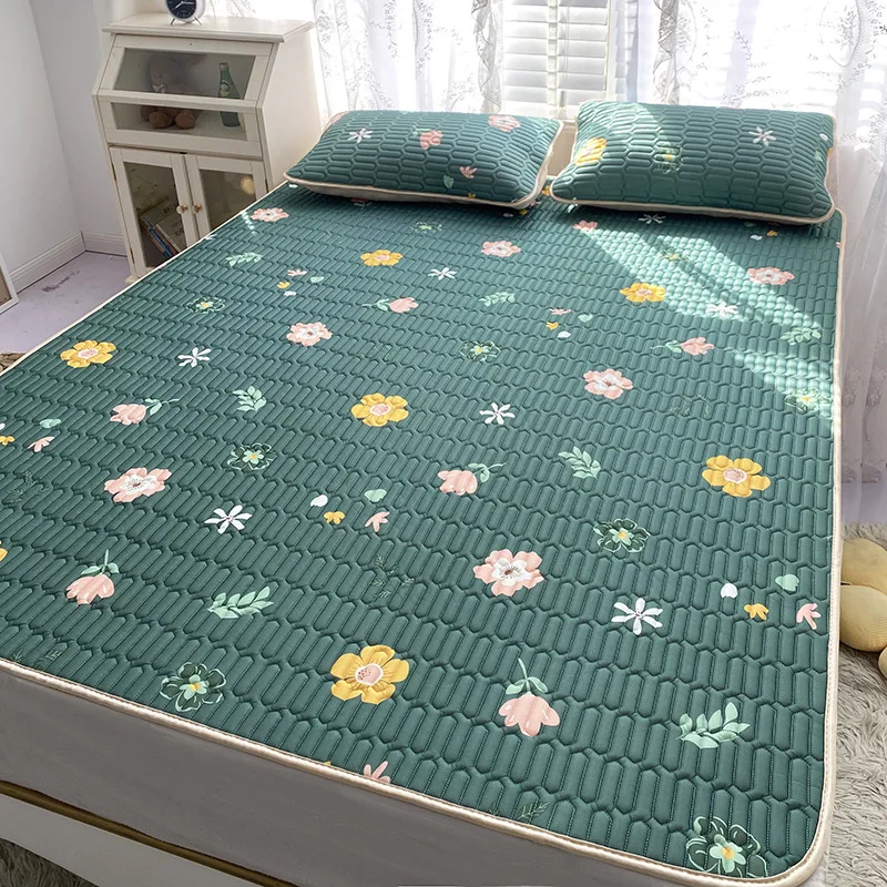 Flowers-Latex-Summer-Mat-Kit-Cooling-Feel-Bed-Pad-and-Pillowcase-Cold ...