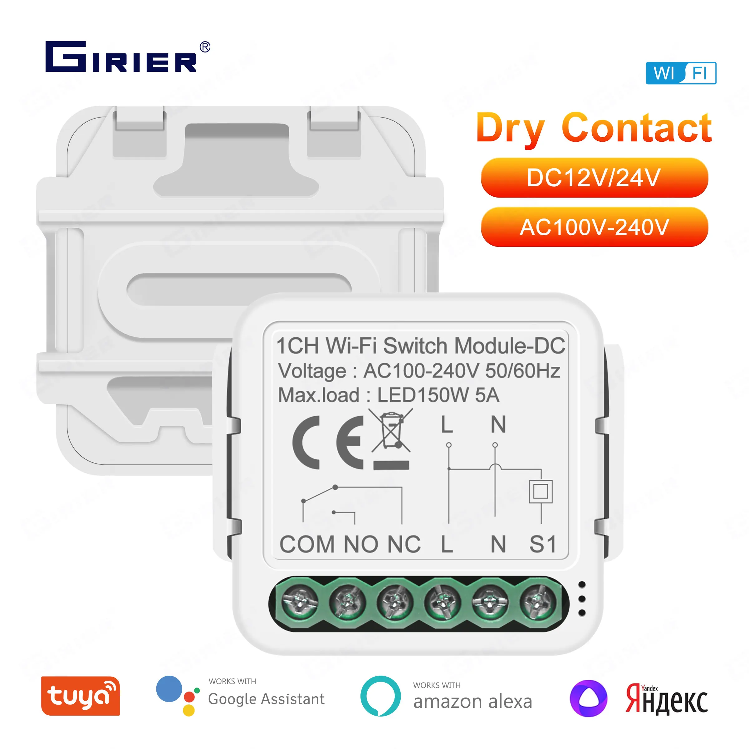 GIRIER-WiFi-Switch-Module-Dry-Contact-Smart-Home-DIY-Breaker-Relay-5A ...