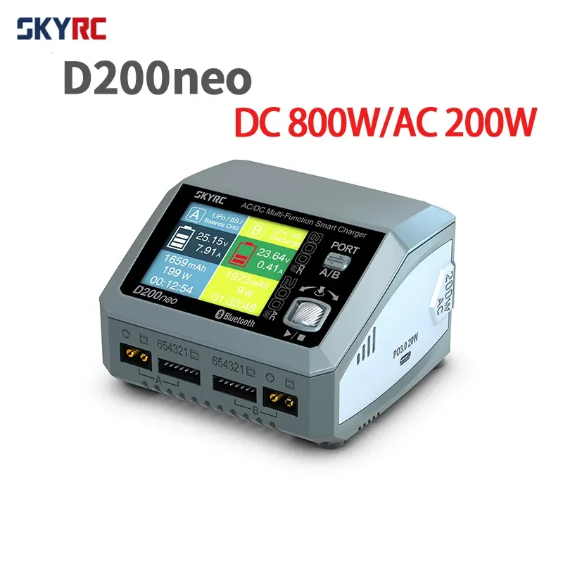 SKYRC D200neo Dual Channel Charger SK-100196 800w Lipo Battery Balance ...