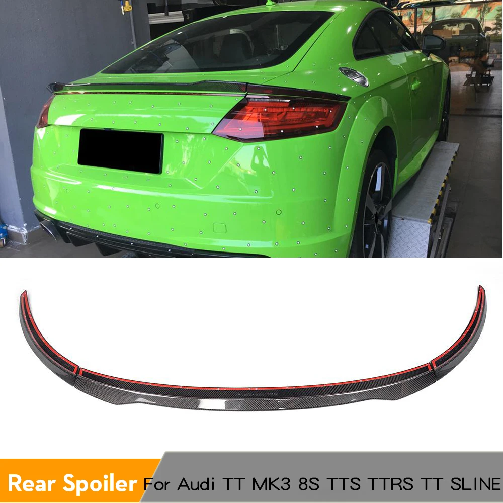 Carbon Fiber Rear Trunk Spoiler Wing for Audi TT MK3 Type 8S TTS TTRS ...
