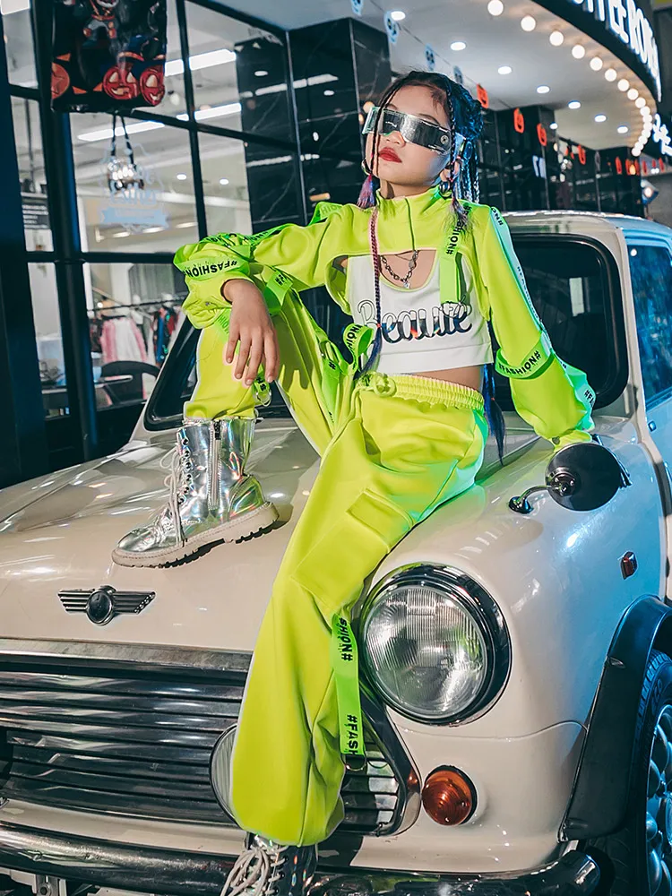 ZZL-ropa-urbana-para-ni-os-trajes-de-escenario-k-pop-ropa-Y2K-traje ...