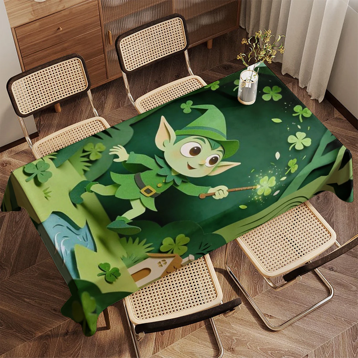 2D Elf-themed Tablecloth Restaurant Kitchen Tablecloth Living Room Home ...
