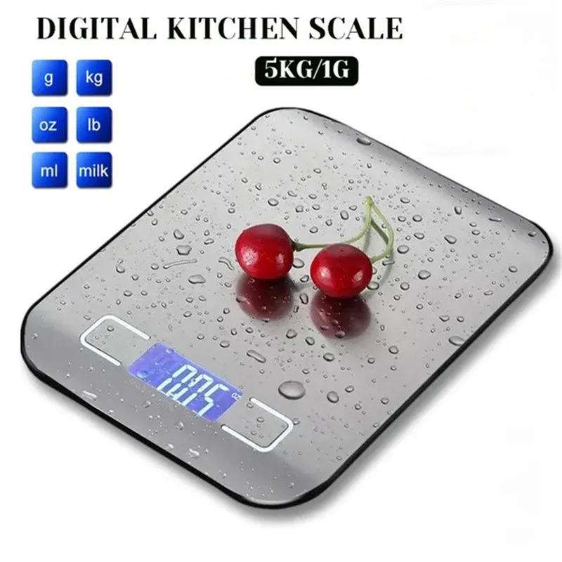 5KG-Kitchen-Scale-Stainless-Steel-Portable-Food-Scale-LED-Electronic ...