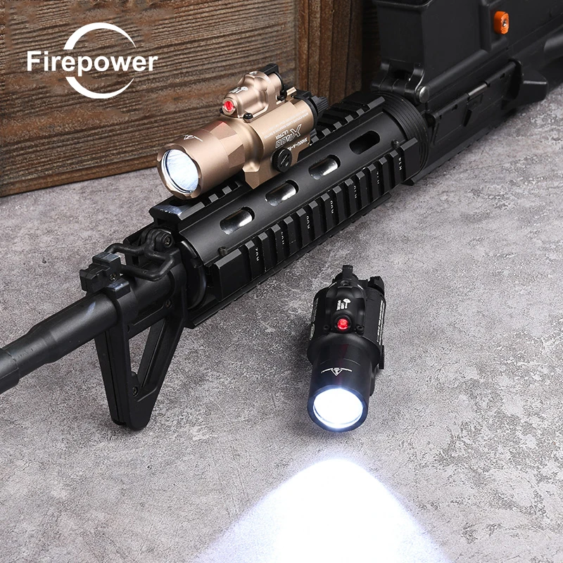 전술 X400V X400 울트라 손전등 그린/레드 레이저 사이트, 글록 17 500 루멘 피스톨 X400U 에어소프트 사냥 총 ...