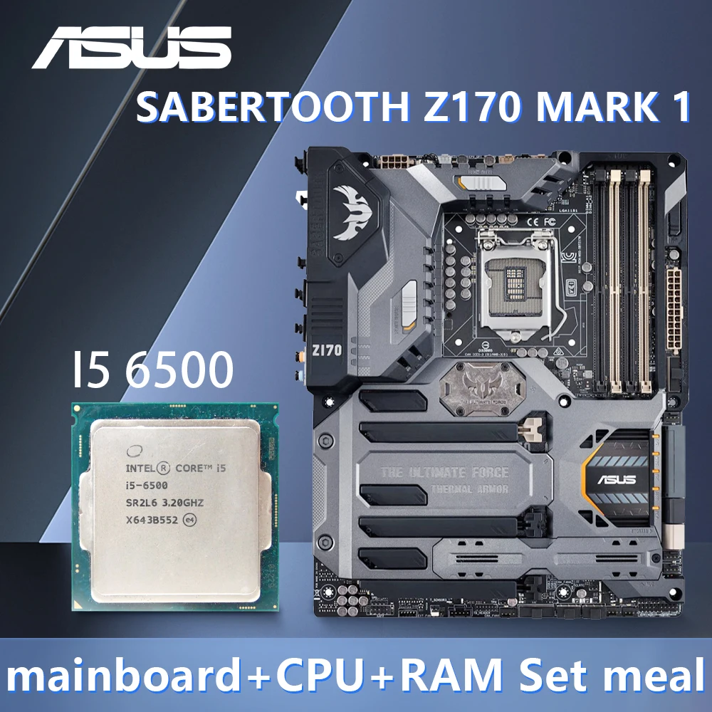 ASUS-SABERTOOTH-Z170-MARK-1-motherboard-with-i5-6500-CPU-INTEL-Z170-LGA ...