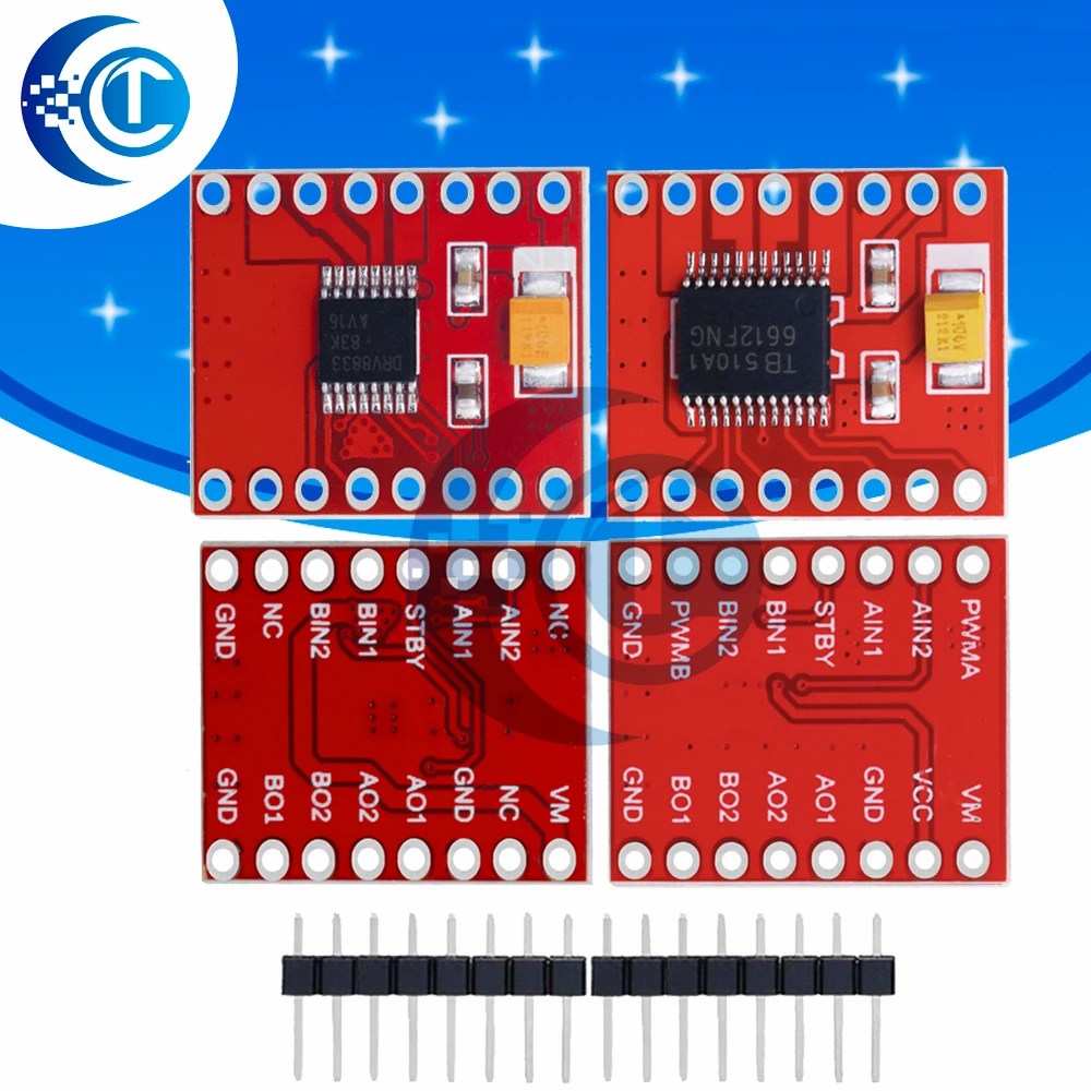 TB6612/DRV8833 Dual Motor Driver 1A TB6612FNG for Arduino ...