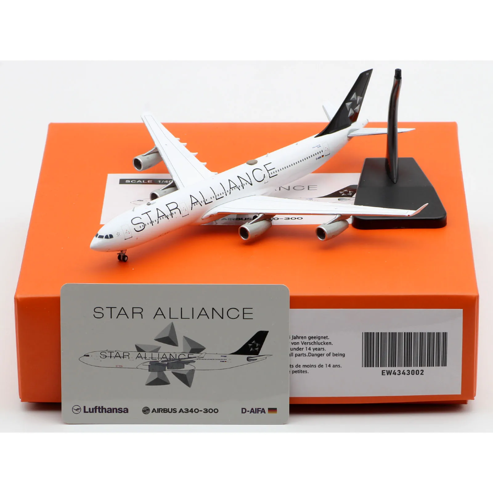 EW4343002-Alloy-Collectible-Plane-Gift-JC-Wings-1-400-Lufthansa-StarAlliance-Airbus-A340-300 ...