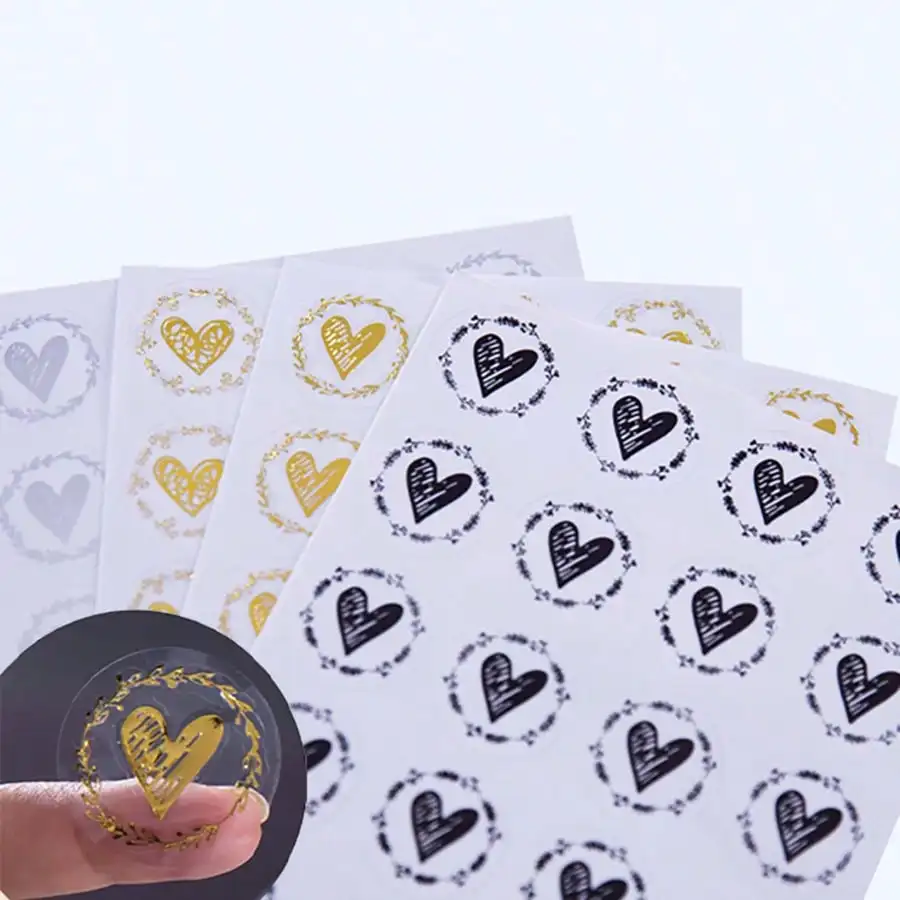 120pcs-Envelopes-Seal-Stickers-Cute-Heart-Transparent-Wedding ...
