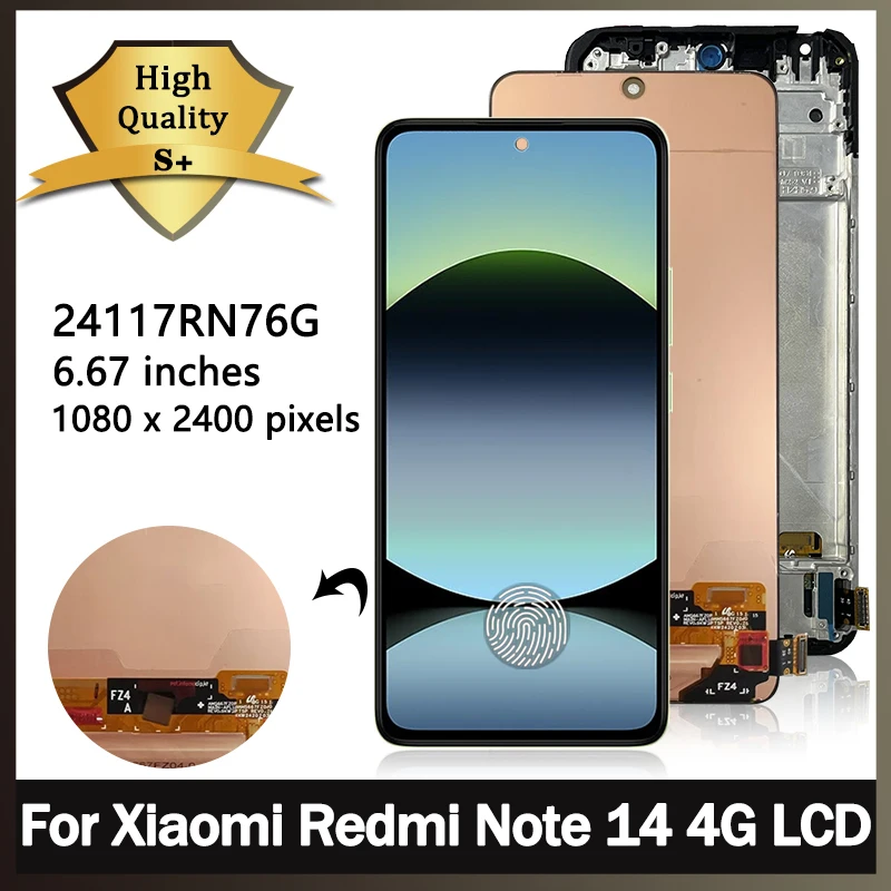 Super AMOLED for Xiaomi Redmi Note 14 4G Lcd Display Digital Touch ...