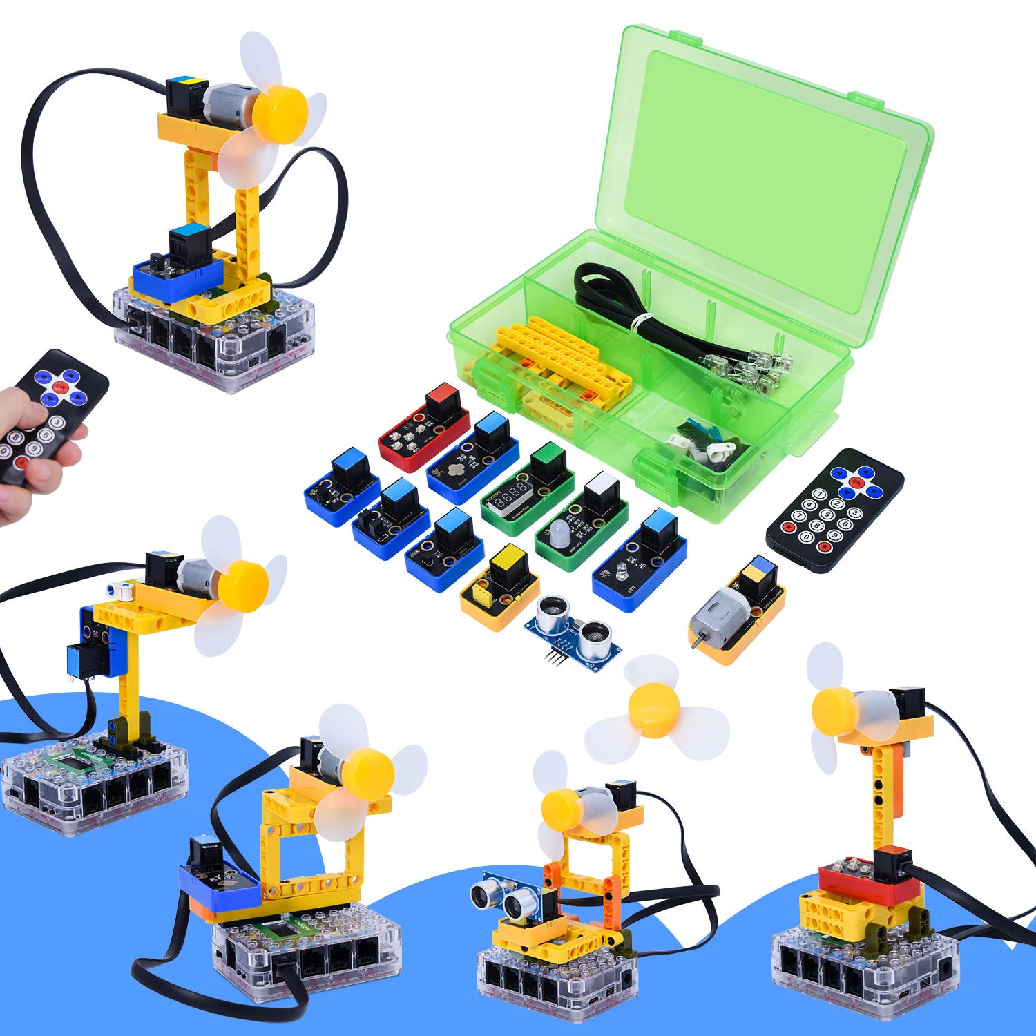 Keyestudio-STEM-Blocos-Eletr-nicos-de-Constru-o-Ventilador-Inteligente-Starter-Kit-Program-vel ...