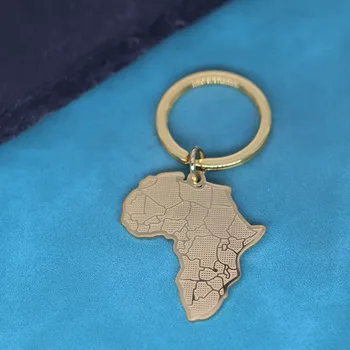 Nedar African Map Pendant Keychain For Women Men Gift Hiphop South ...