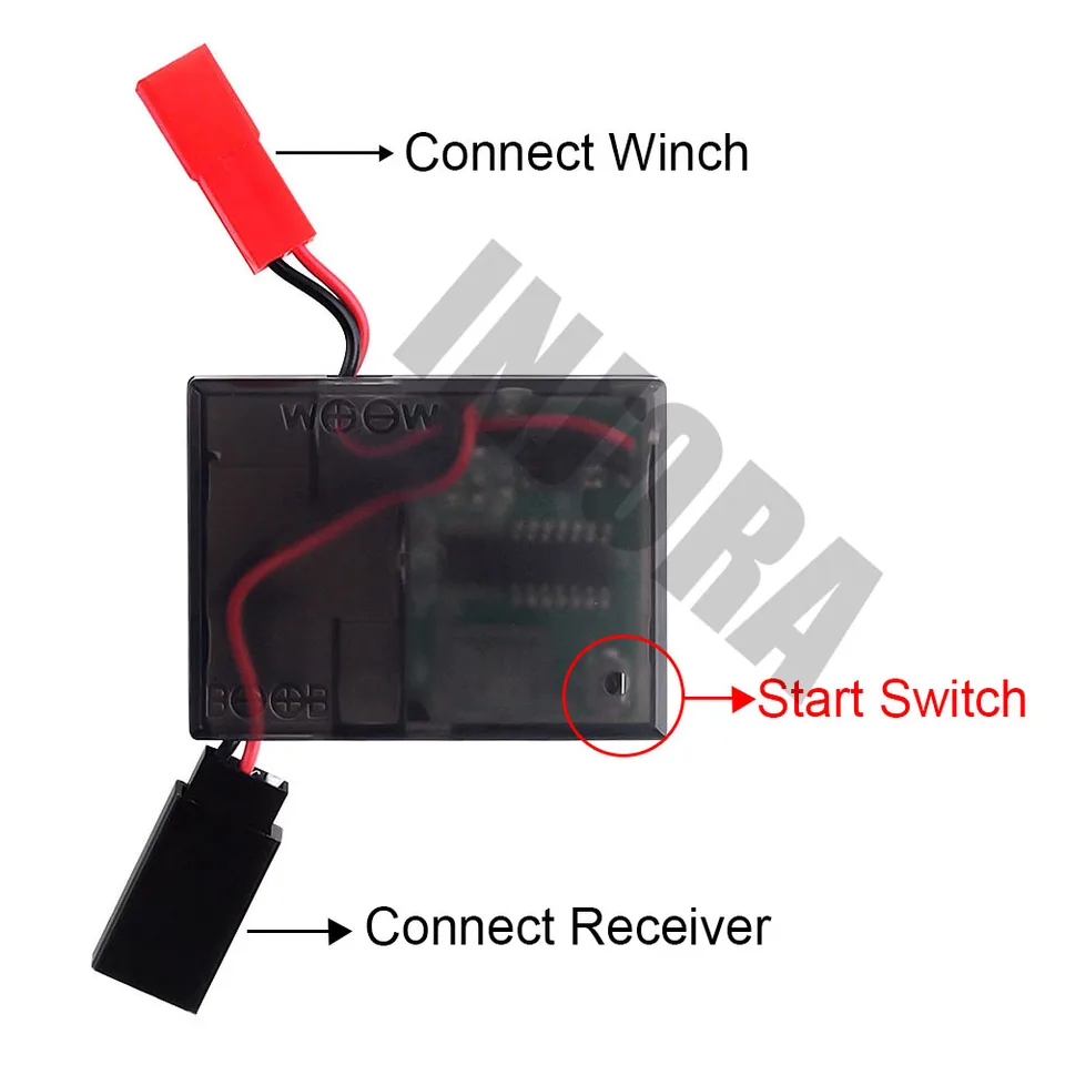 Rc4wd Winch Rc Cars INJORA Metal Steel Wire Automatic Simulated Winch ...
