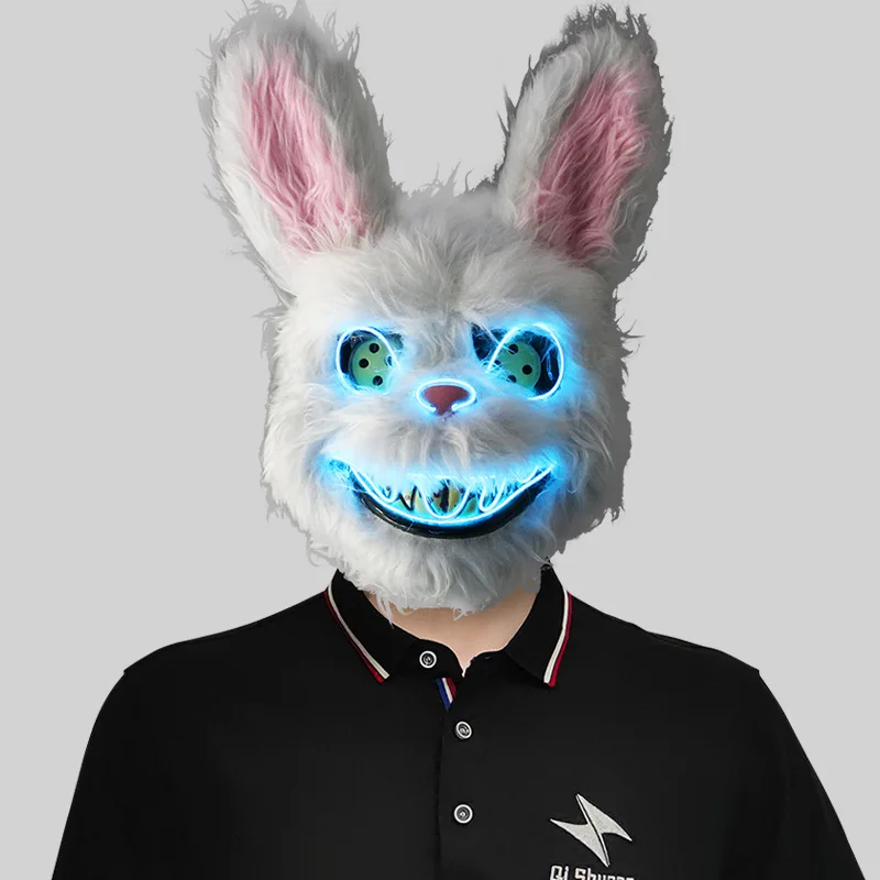 Halloween-Luminous-LED-Mask-Cosplay-Bloody-Bear-Rabbit-Mask-Horror ...