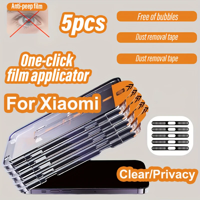 1-5 uds Protector de pantalla transparente de privacidad para Xiaomi ...